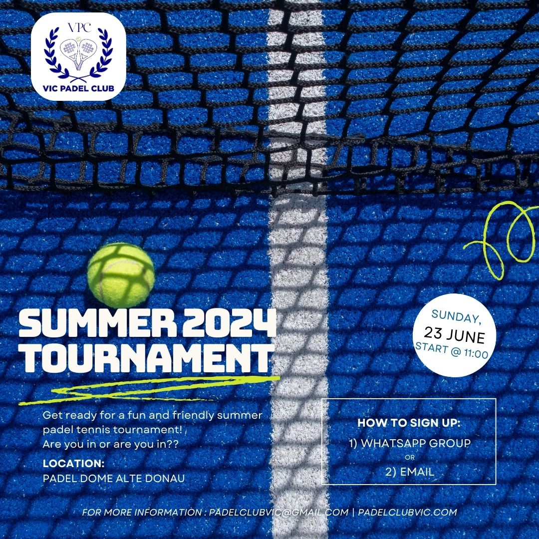 Summer Tournament June 2024 – VIC Padel Club